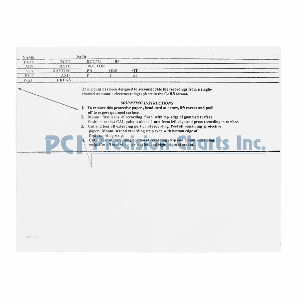 Product categories ECG EKG Mounting Forms | PCI Charts